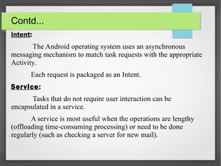 Anatomy of android application | ODP
