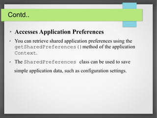 Anatomy of android application | ODP