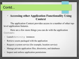Anatomy of android application | ODP