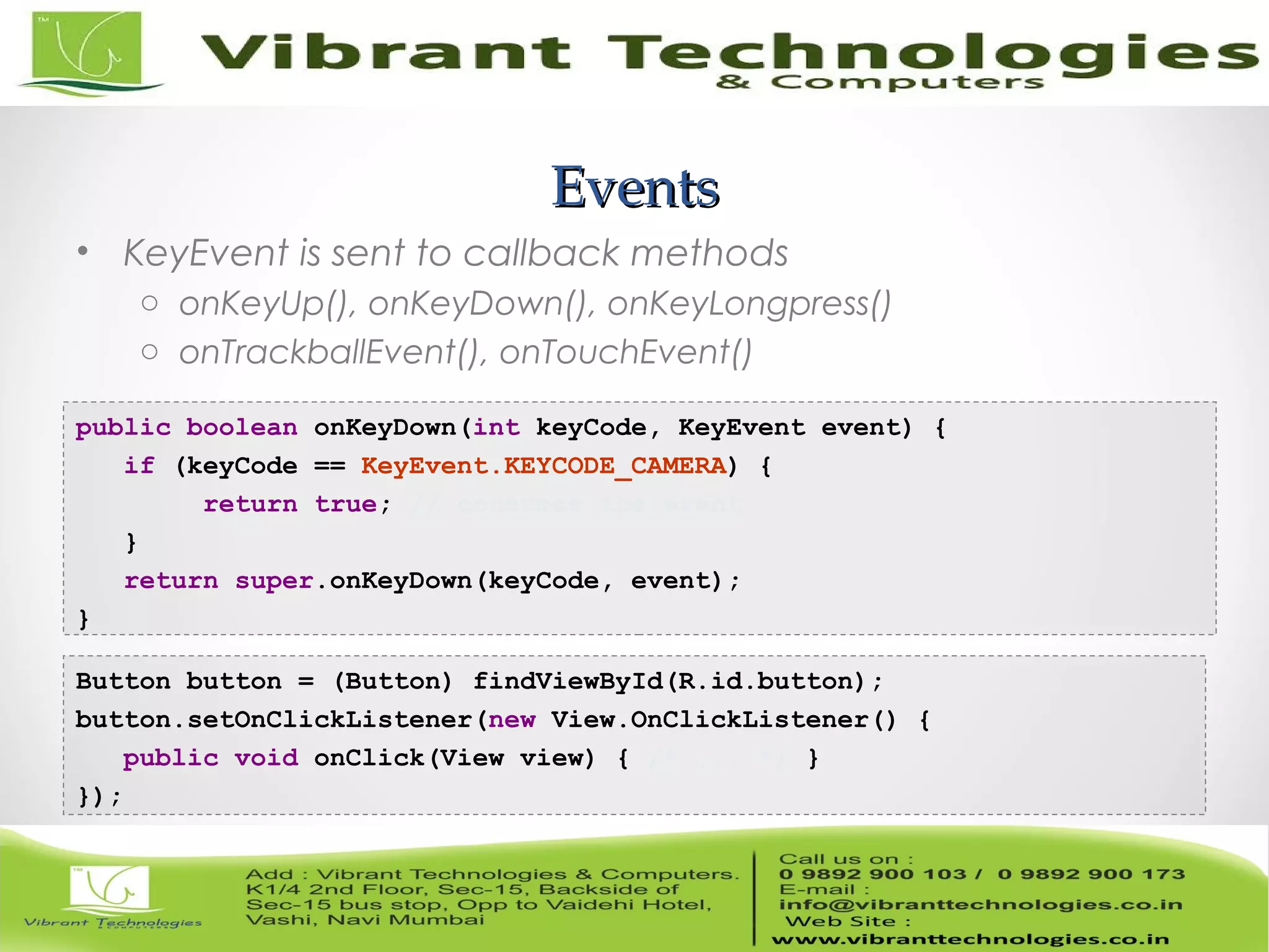Android - Anatomy of android elements & layouts | PPT