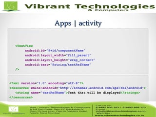 Android - Anatomy of android elements & layouts | PPT