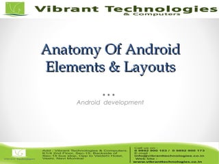 Android - Anatomy of android elements & layouts | PPT