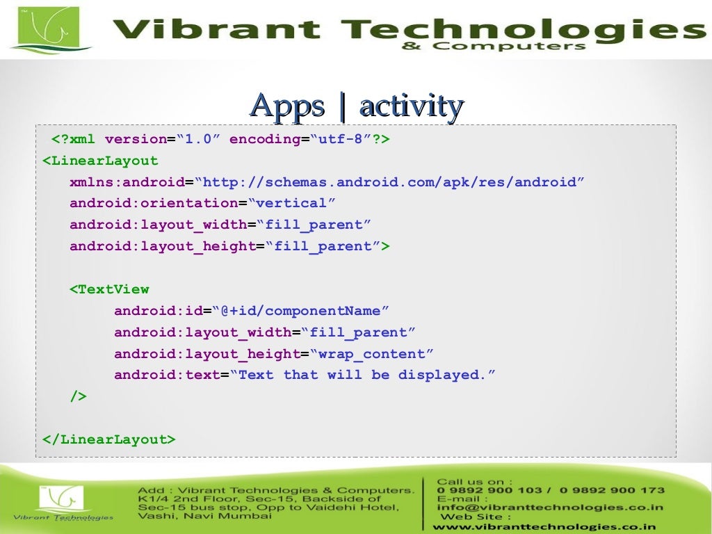 Android - Anatomy of android elements & layouts