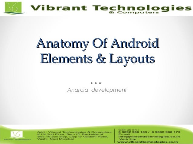 Android - Anatomy of android elements & layouts