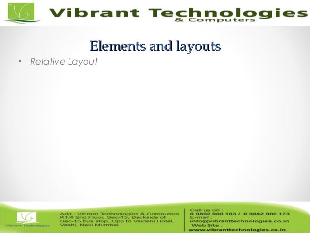 Android - Anatomy of android elements & layouts