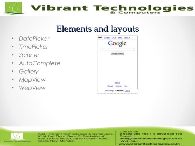 Android - Anatomy of android elements & layouts