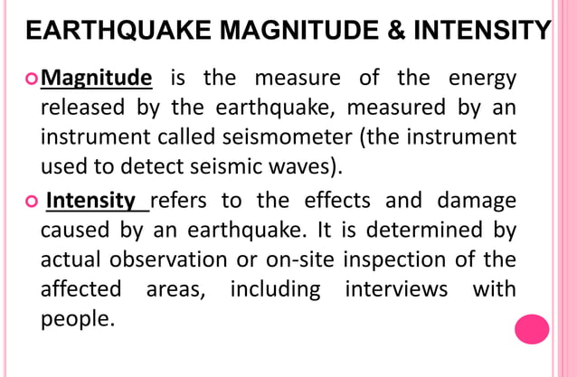ANATOMY OF AN EARTHQUAKE.pptx | Geology | Science