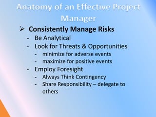 Anatomy Of An Effective Pm | PPT