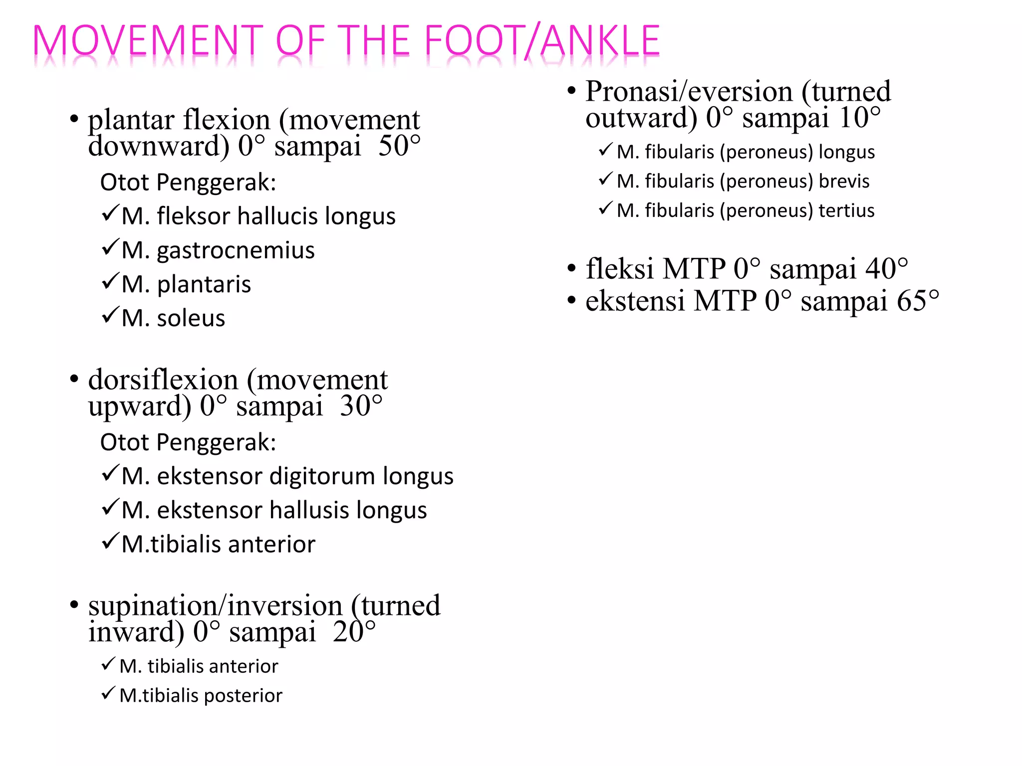 Anatomy of ankle and foot fo | PPTX