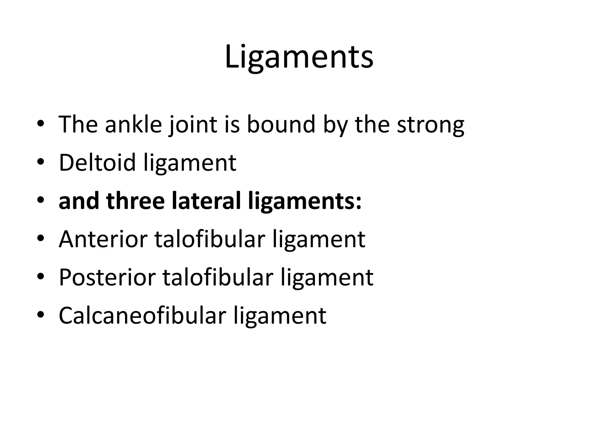 Anatomy of ankle joint | PPTX