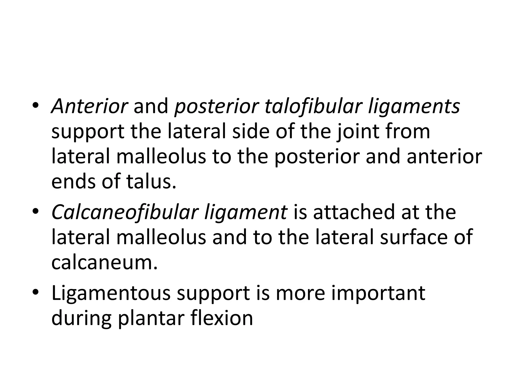 Anatomy of ankle joint | PPTX