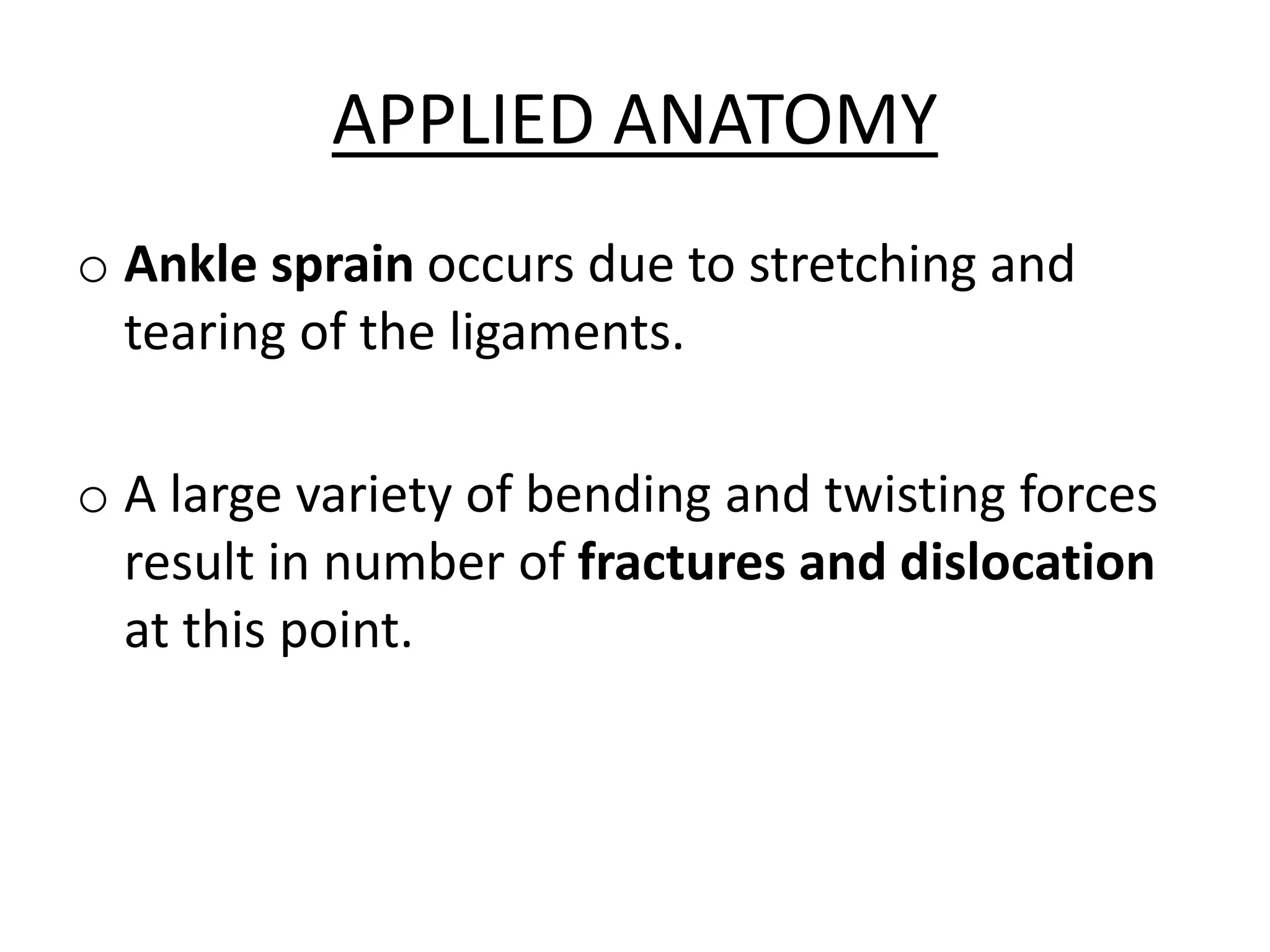 Anatomy of ankle joint | PPTX