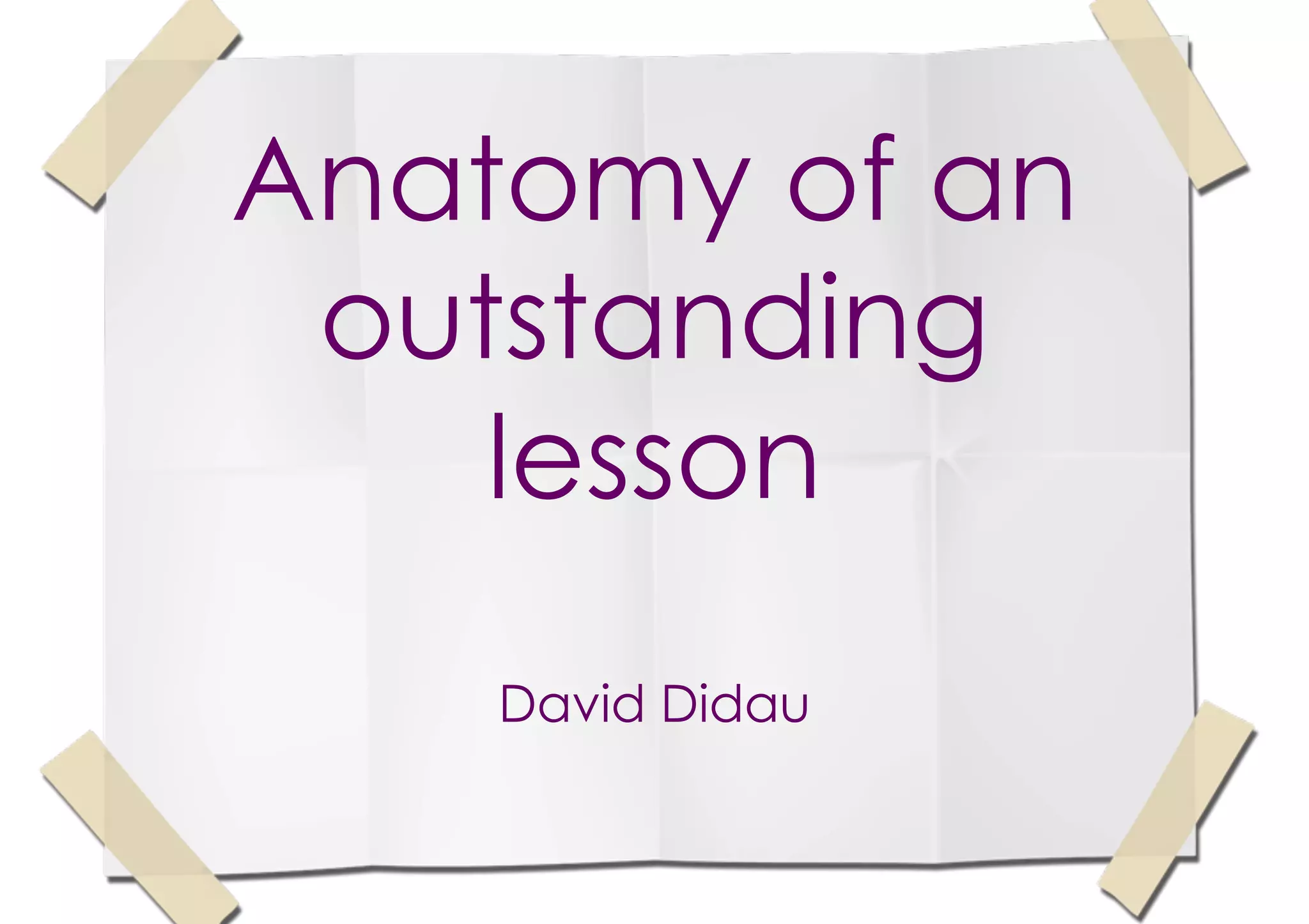 Anatomy of an outstanding lesson | PDF