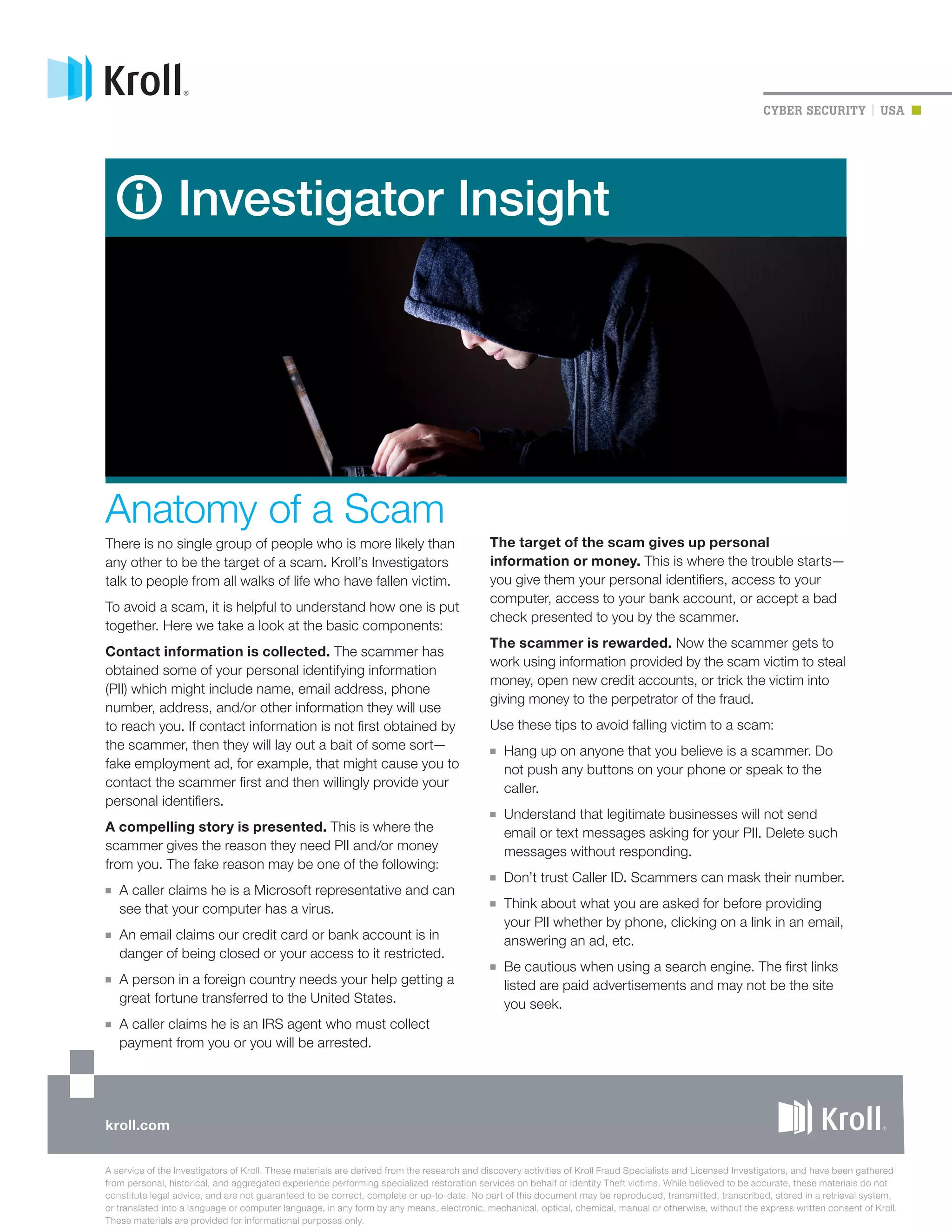 Anatomy of a Scam | PDF