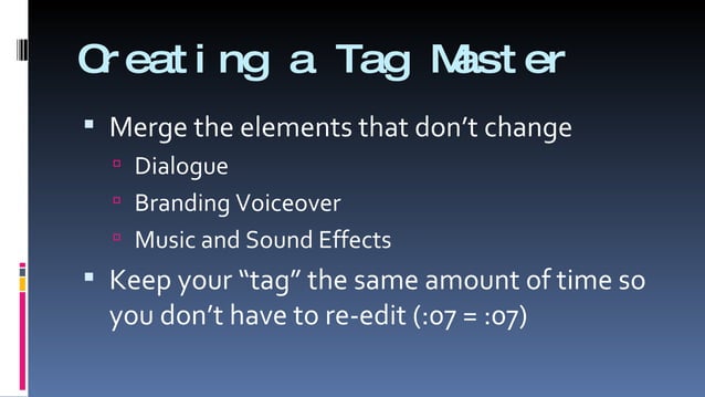 Anatomy Of A Spot | PPT | Video Production | Content Production