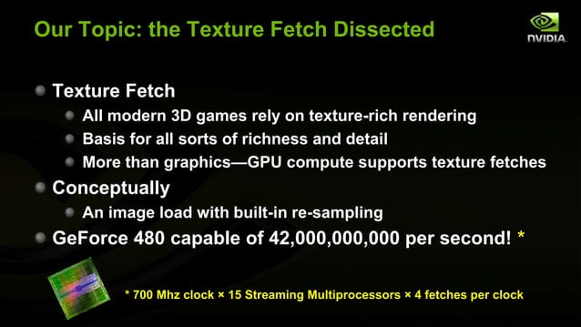 Anatomy of a Texture Fetch | PPT