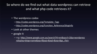 Anatomy of a Wordpress theme | PPT