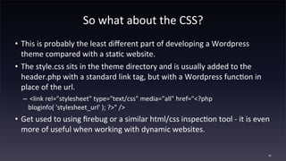 Anatomy of a Wordpress theme | PPT