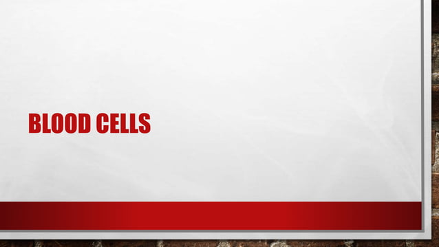 ANATOMY OF BLOOD- RBCs, WBCs & Platelet | PPT