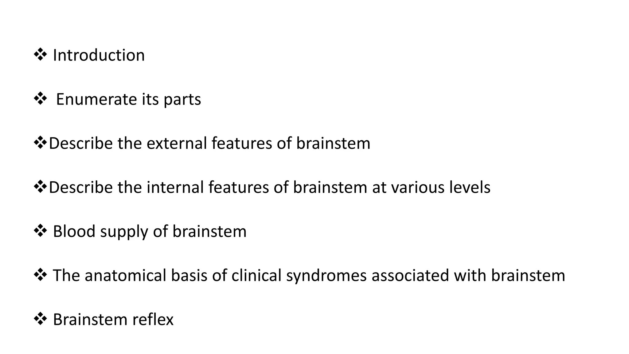 anatomy of brainstem and related syndromes .pptx | Brain and Nervous System Disorders | Diseases ...