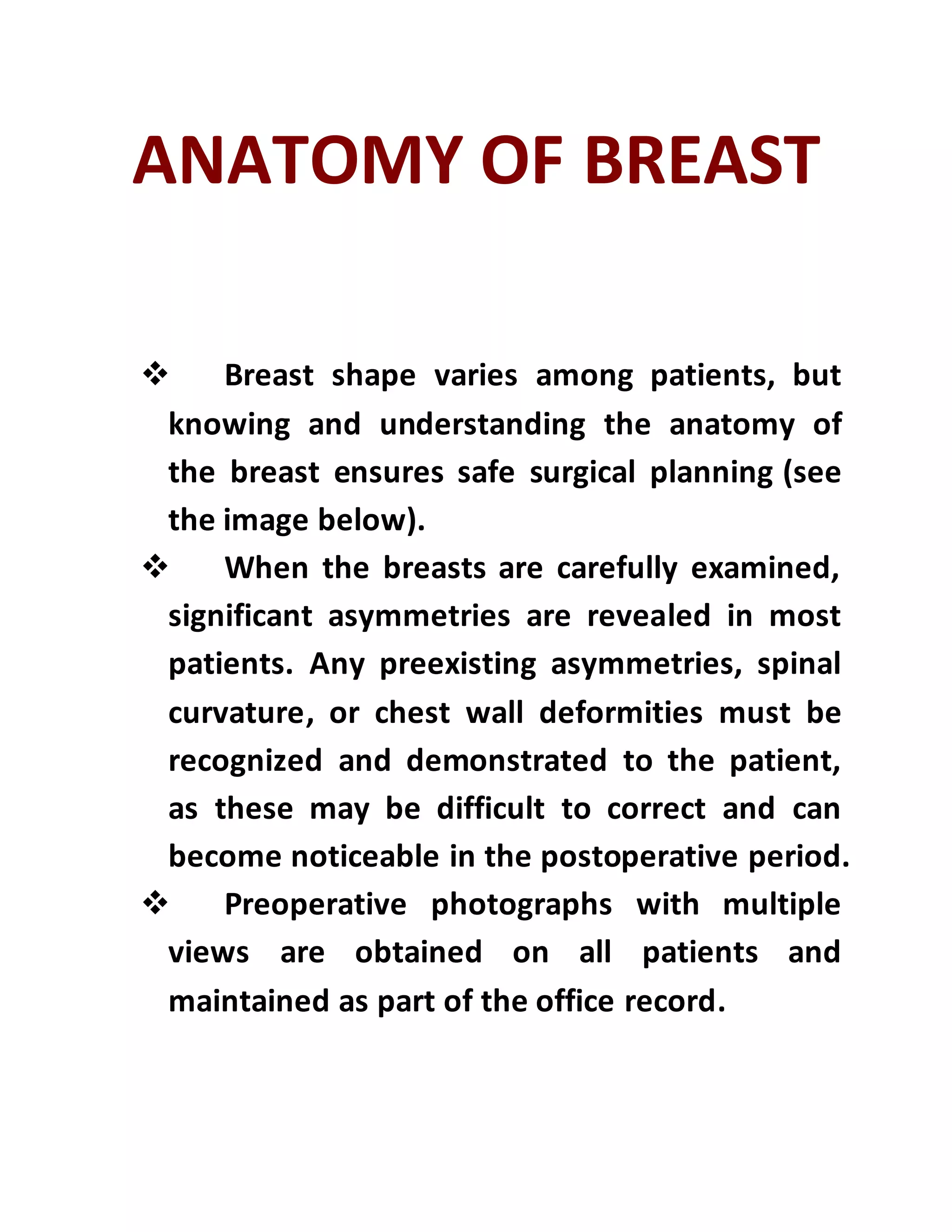 Anatomy of breast | DOC