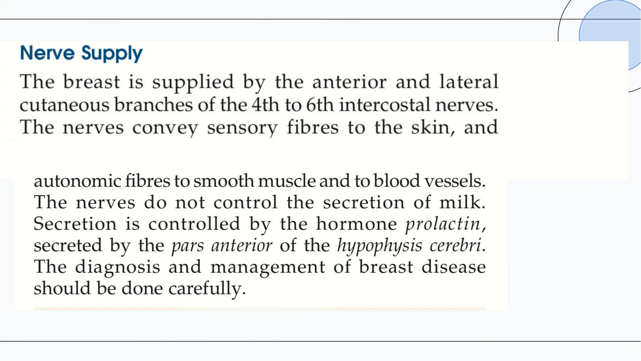 Anatomy of breast key factor from bd chaurasia | PDF