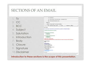 Anatomy of business emails | PDF