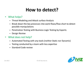 Anatomy of business logic vulnerabilities | PPTX