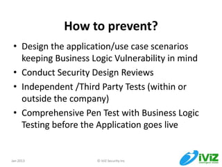 Anatomy of business logic vulnerabilities | PPTX