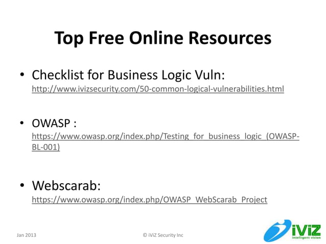 Anatomy of business logic vulnerabilities | PPTX