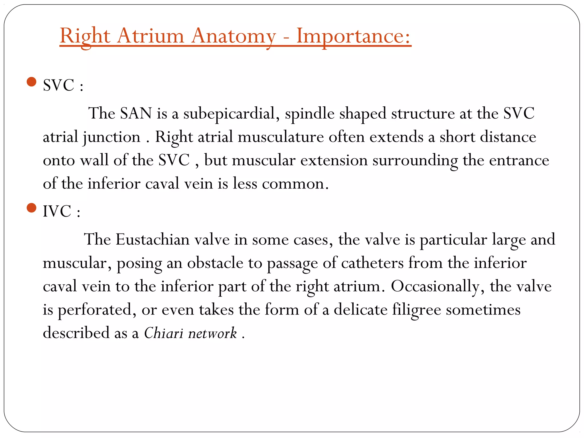 Anatomy of cardiac structures & conducting system in | PPT