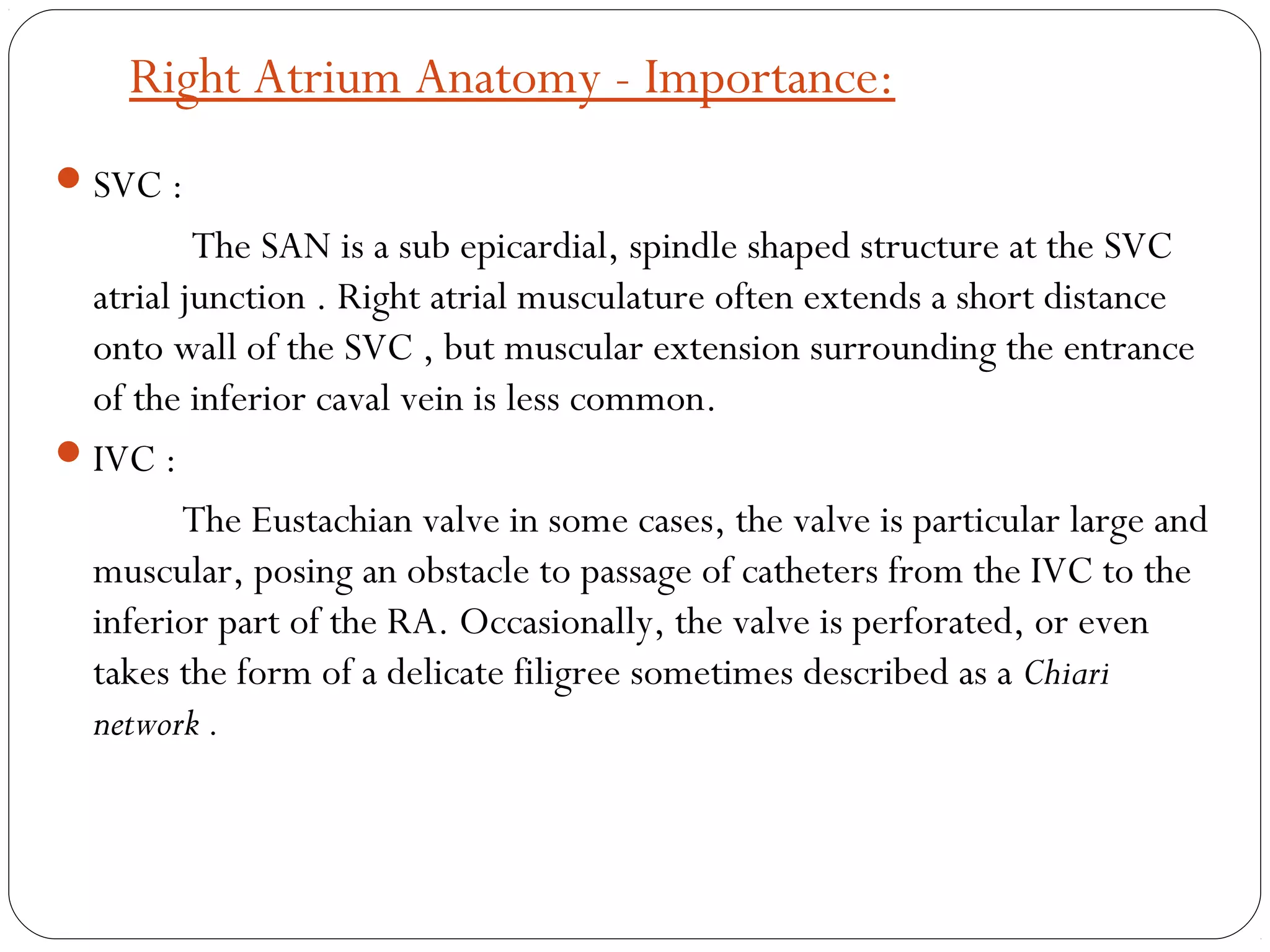 Anatomy of cardiac structures & conducting system in | PPT