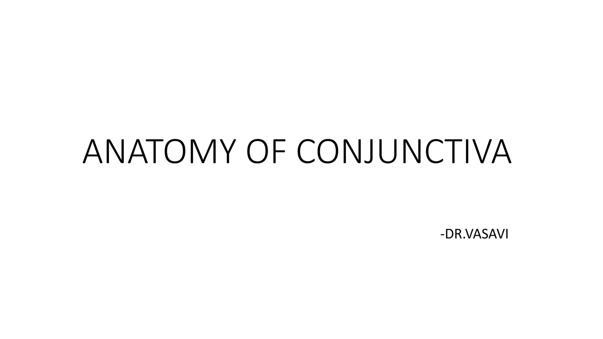 ANATOMY OF CONJUNCTIVA ( a brief account) | PPTX