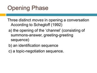 Anatomy of conversation | PPT