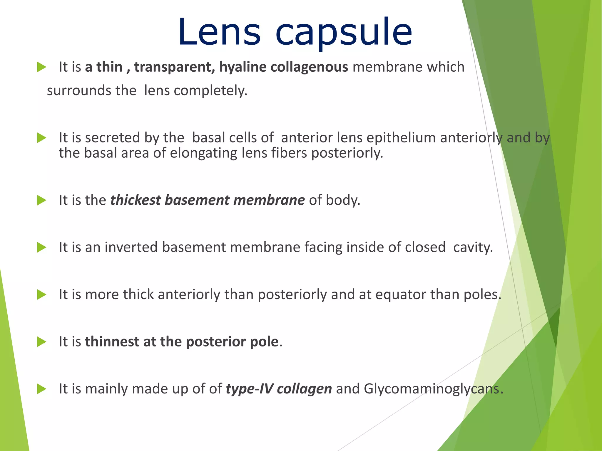 Anatomy of crystalline lens by Dr. Aayush Tandon | PPTX