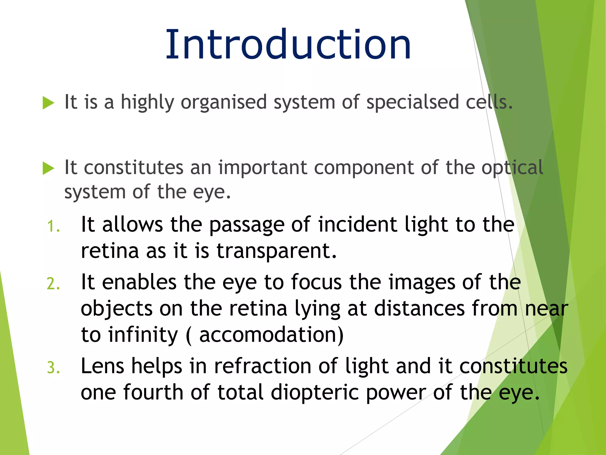 Anatomy of crystalline lens by Dr. Aayush Tandon | PPTX