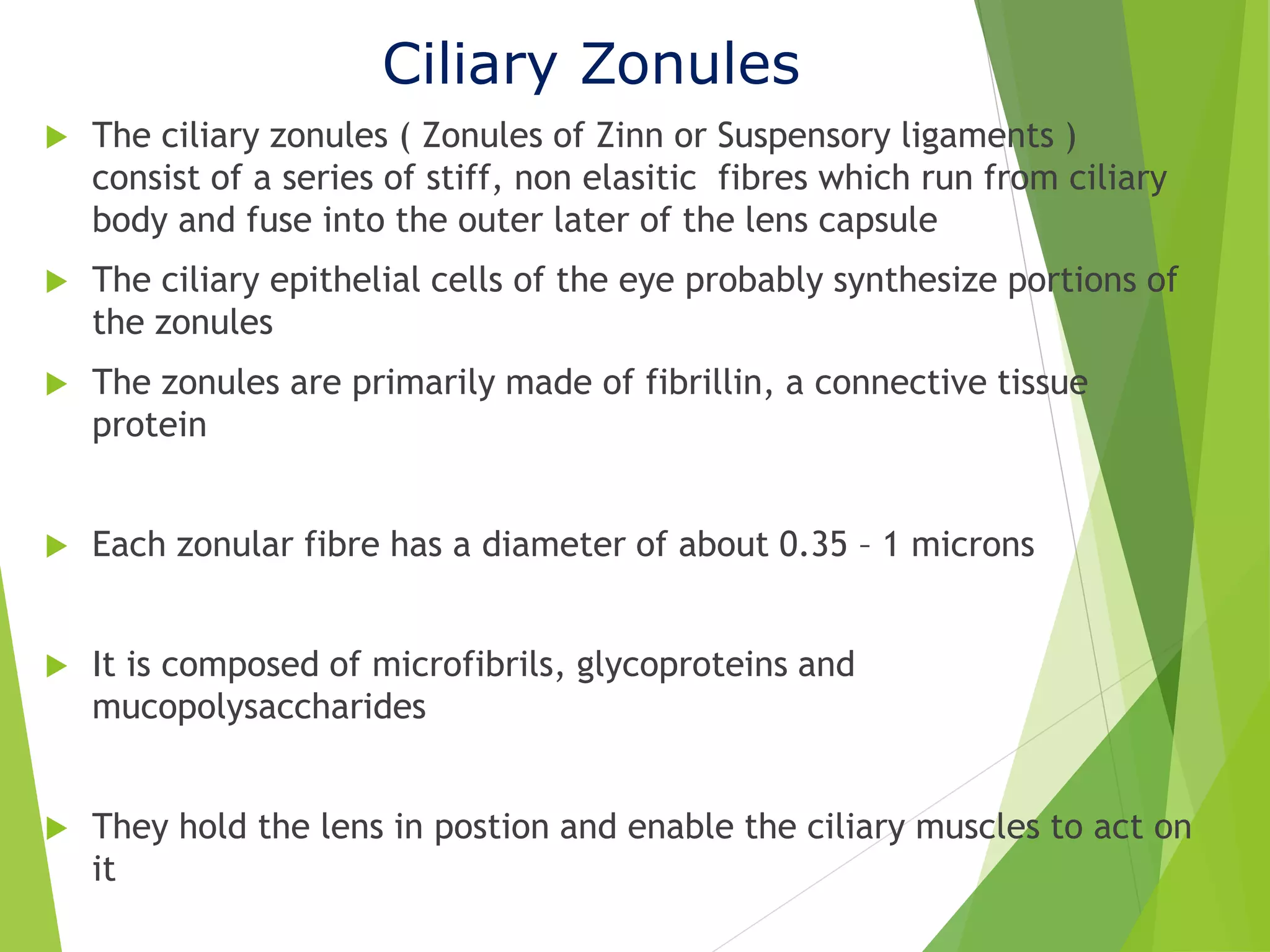 Anatomy of crystalline lens by Dr. Aayush Tandon | PPTX