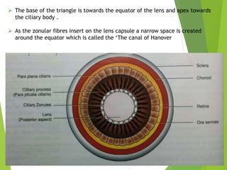 Anatomy of crystalline lens by Dr. Aayush Tandon | PPTX