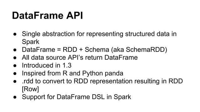 Anatomy of Data Frame API : A deep dive into Spark Data Frame API | PPT