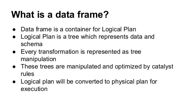 Anatomy of Data Frame API : A deep dive into Spark Data Frame API