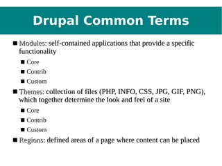 Anatomy of Drupal | ODP | Web Development | Internet