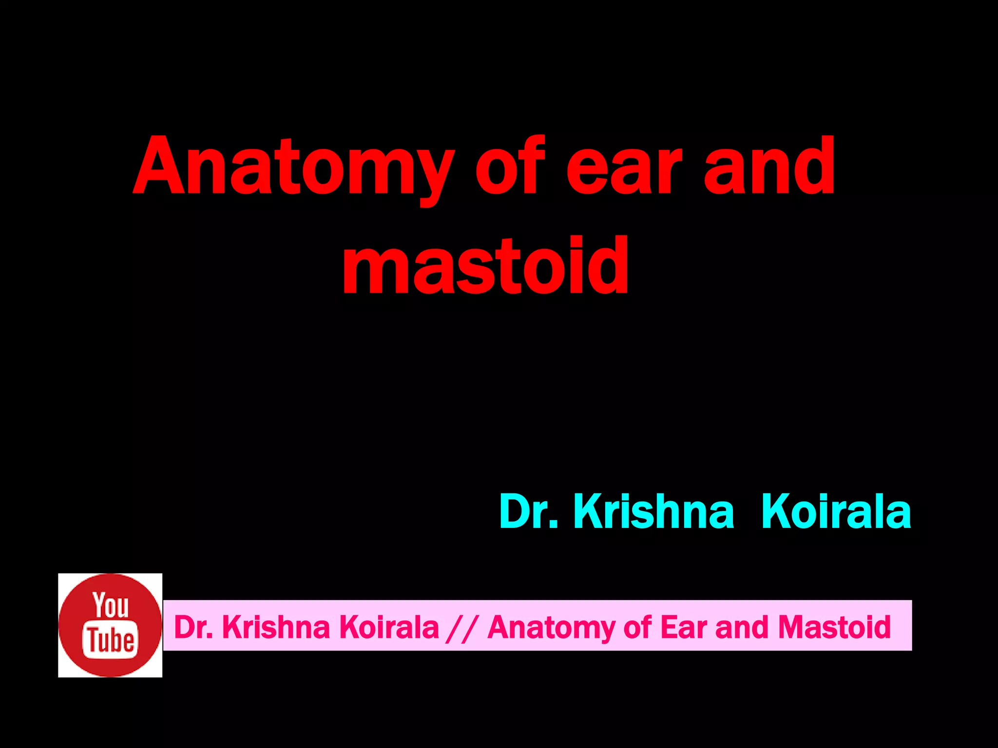 Anatomy of ear and mastoid | PPT