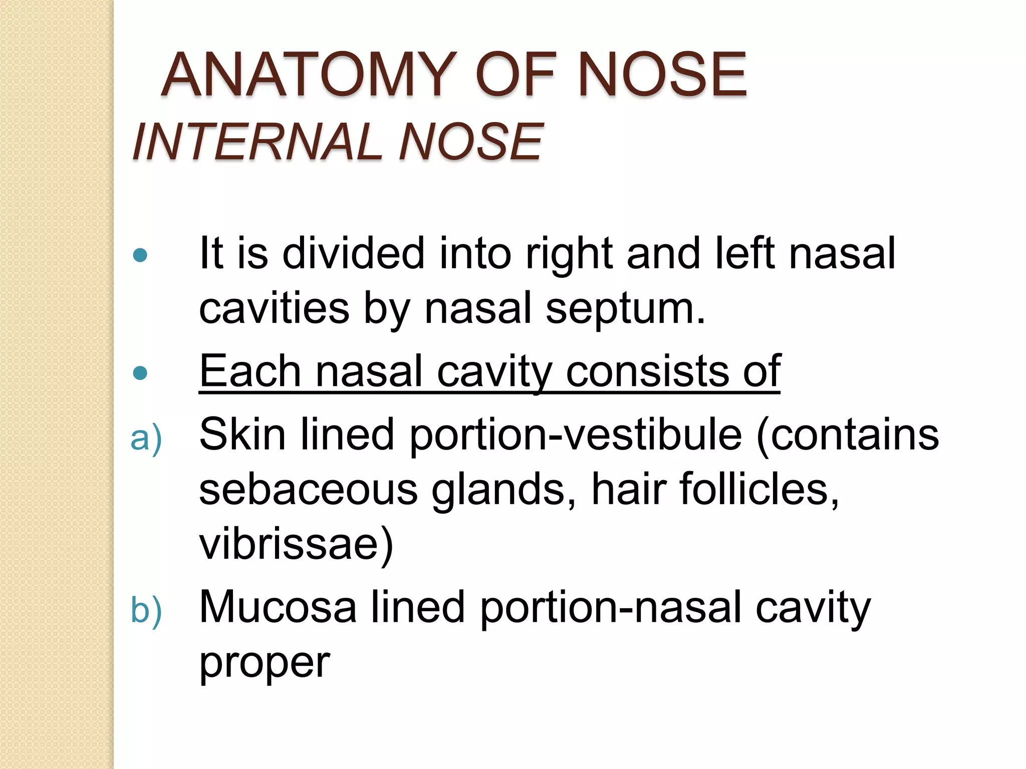 Anatomy of nose and para nasal sinuses . by DR. MD. KHURSHID PERVEJ ...
