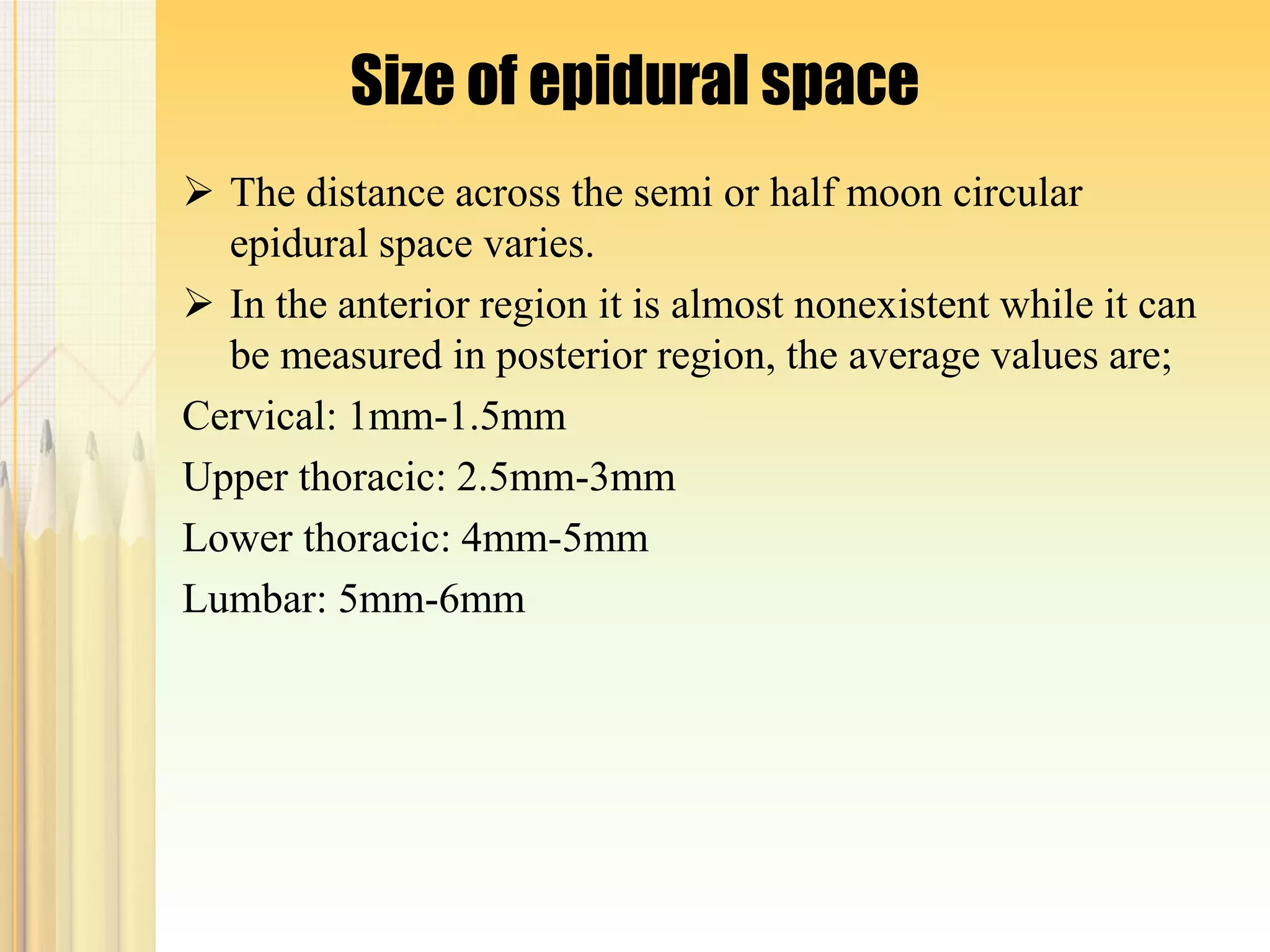 Anatomy of epidural space | PPTX