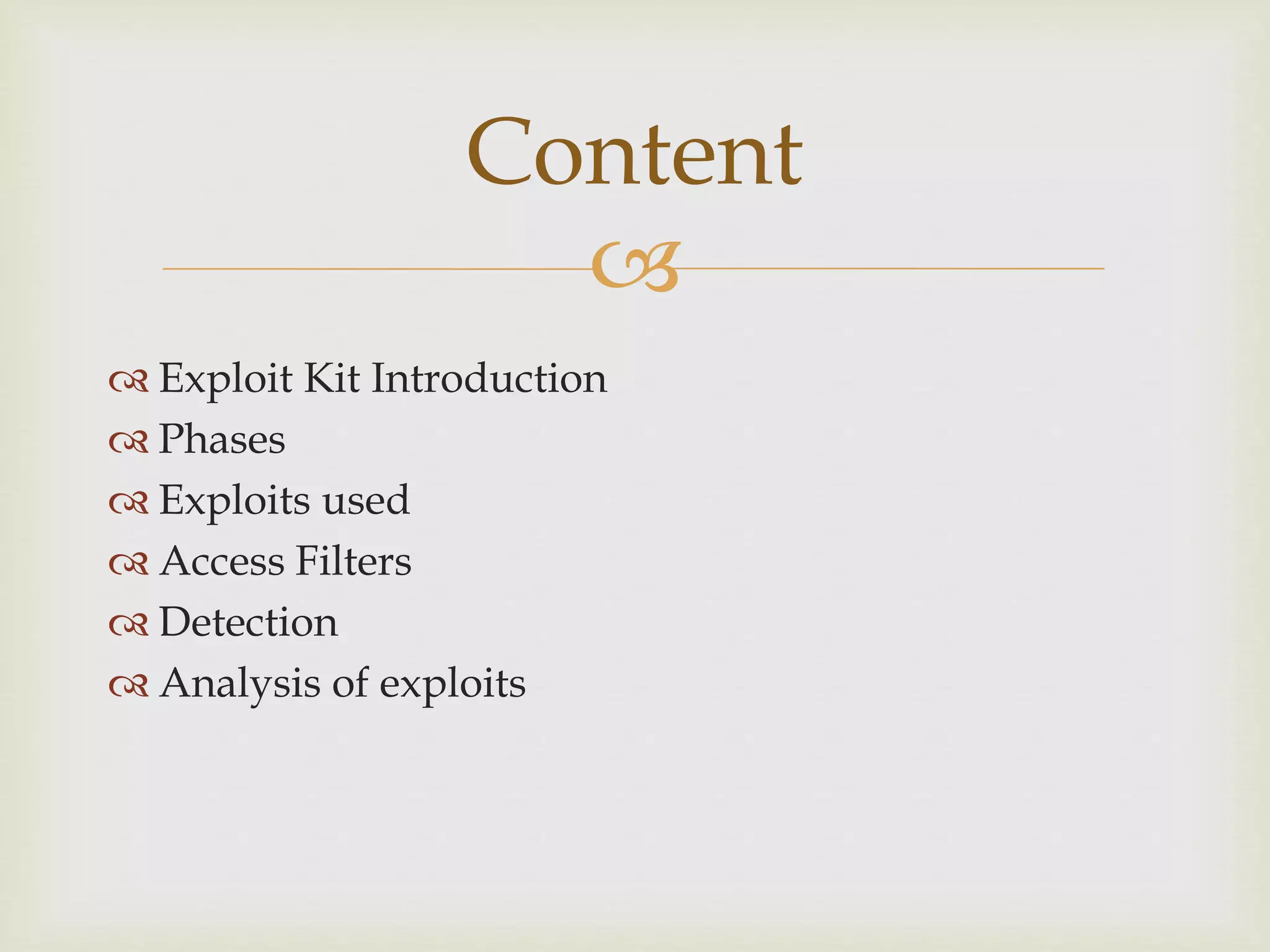 Anatomy of Exploit Kits | PPTX