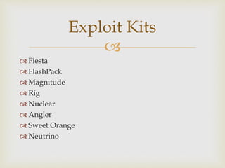 Anatomy of Exploit Kits | PPTX