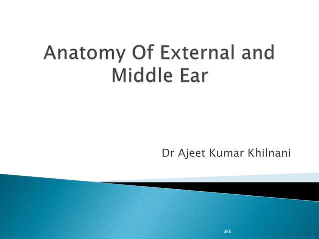 Anatomy of External and Middle Ear | PPTX