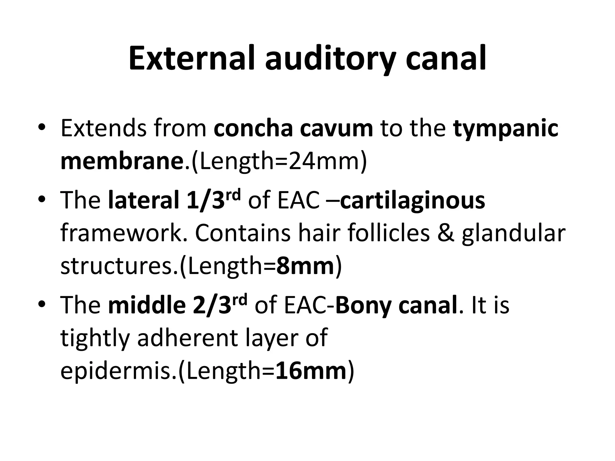 Anatomy of external ear, embryology and clinical significance | PPTX