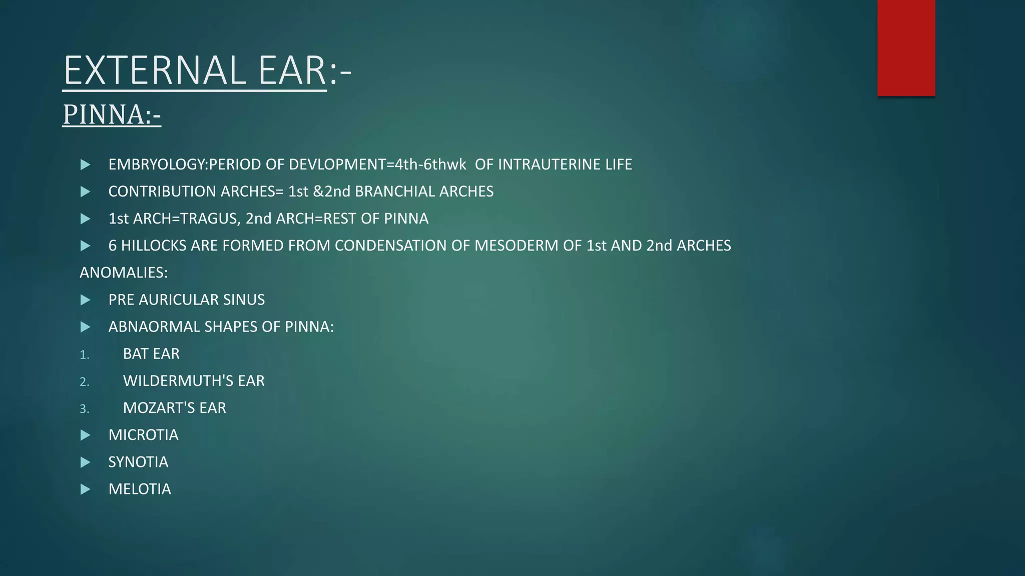 Anatomy of external n middle ear | PPTX