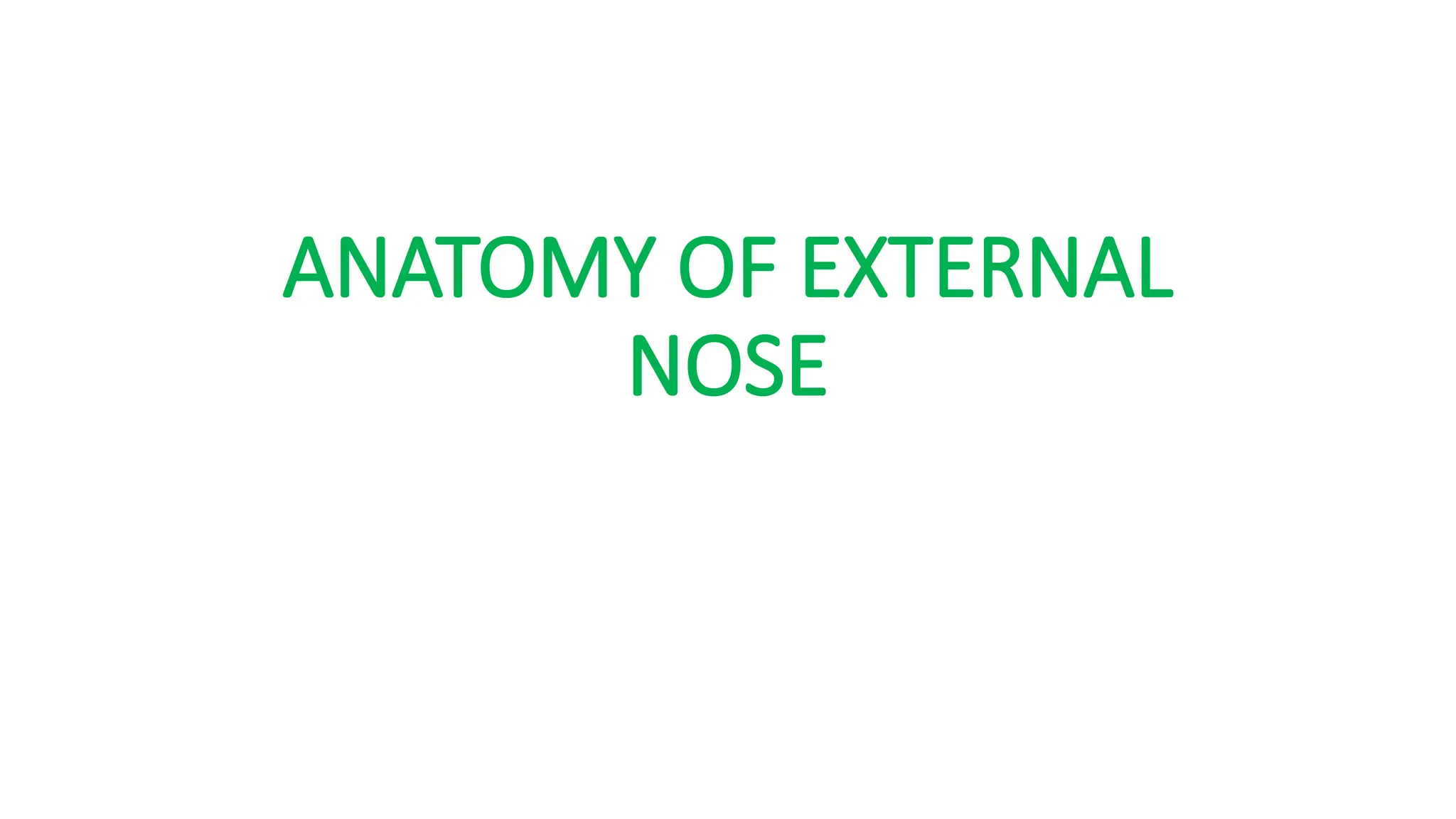 ANATOMY OF EXTERNAL NOSE.pptx . | PPTX